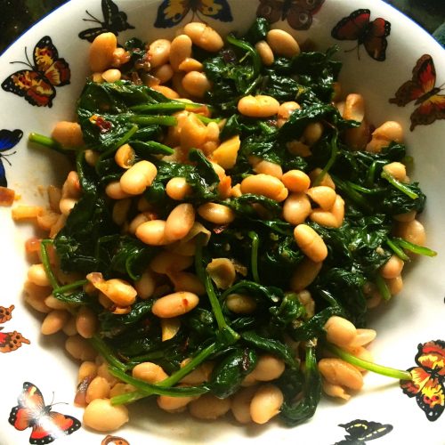 White Beans with Spinach and Sage - Recipe by Chrysalis Herbs